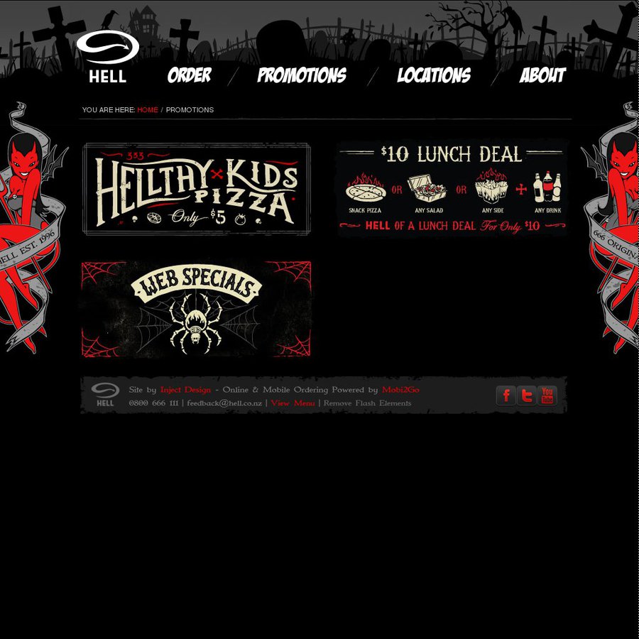 Hell Pizza - Free Delivery Every Tuesday | Free Salad Every Wednesday ...