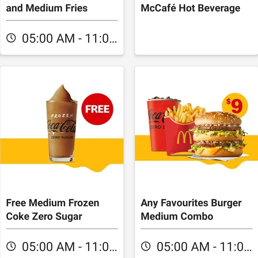 Free Medium Frozen Coke/Coke Zero @ McDonald's App - ChoiceCheapies