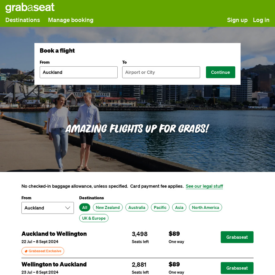 Grabaseat Domestic Sale: Every Fare, Price, Seats Available, from $59 ...