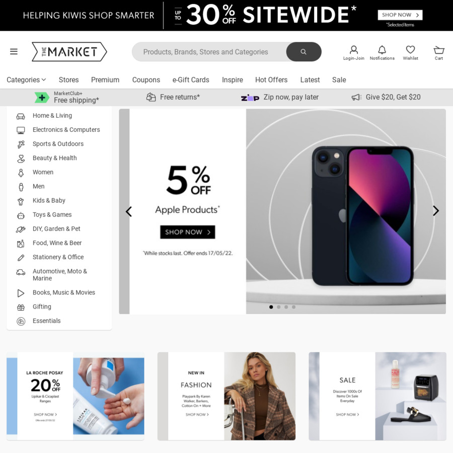 $13 off $100 Spend (Exclusions apply) @ The Market (Requires MarketClub ...