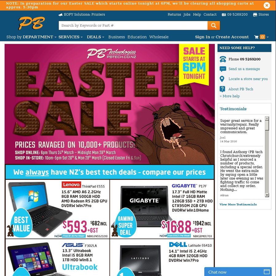 PB Tech Easter Sale - ChoiceCheapies