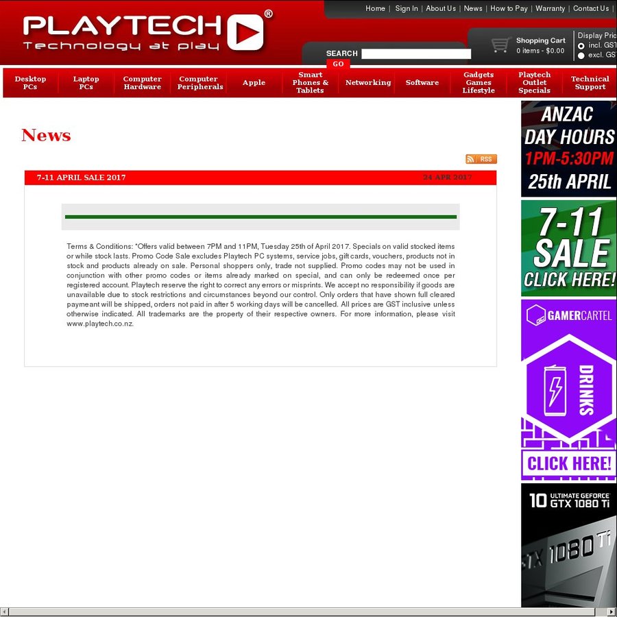 Playtech 7-11% off Everything Sale - ChoiceCheapies