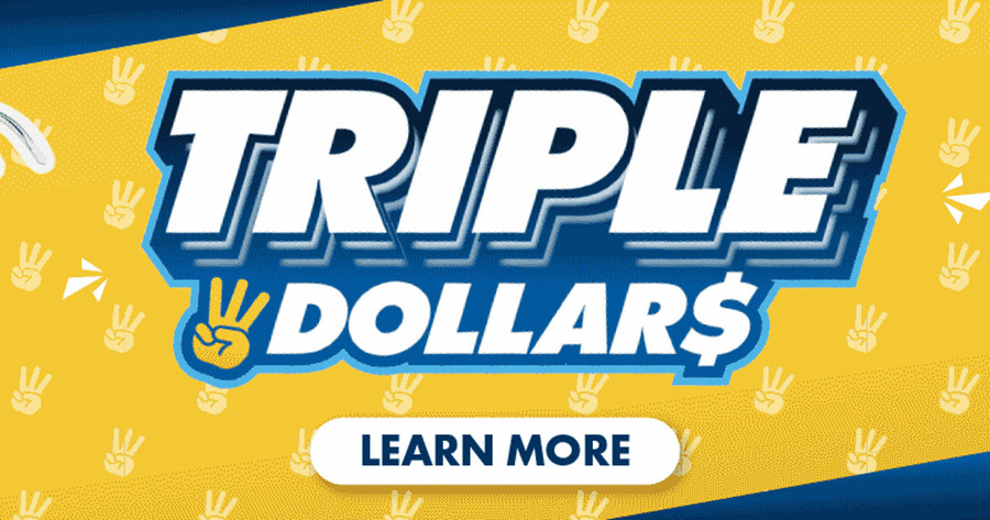 Triple Dollar Promo; Load $30 Get $90, $60 Get $180, $110 Get $330 ...
