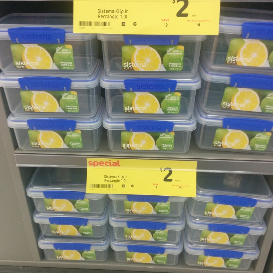 50% off All Sistema Containers @ Countdown: Eg 1L Rectangle Box $2 ...