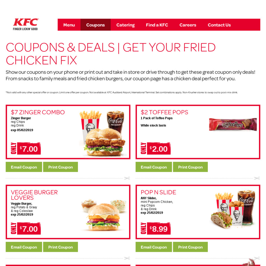 $7 Zinger Combo + More @ KFC - ChoiceCheapies