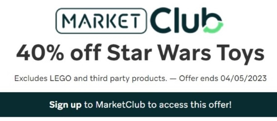 Star Wars Toys (Excluding Lego) - 40% Off @ The Warehouse (MarketClub ...