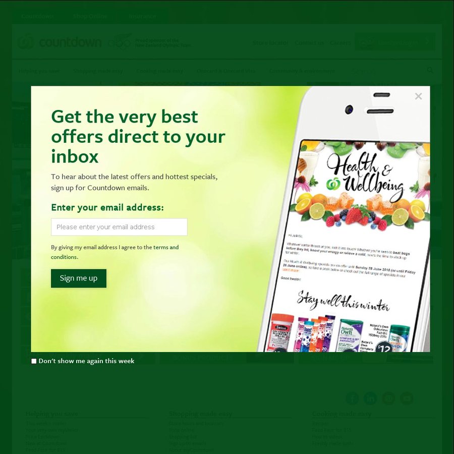 Countdown Online Shopping - +100 Onecard Points, $5 off - Coupons ...