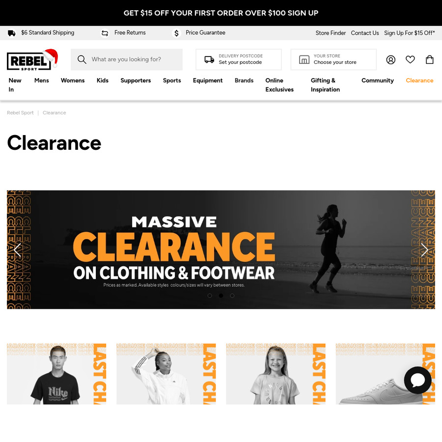 Clearance Sportswear + $15 off $100 Spend @ Rebel Sport - ChoiceCheapies
