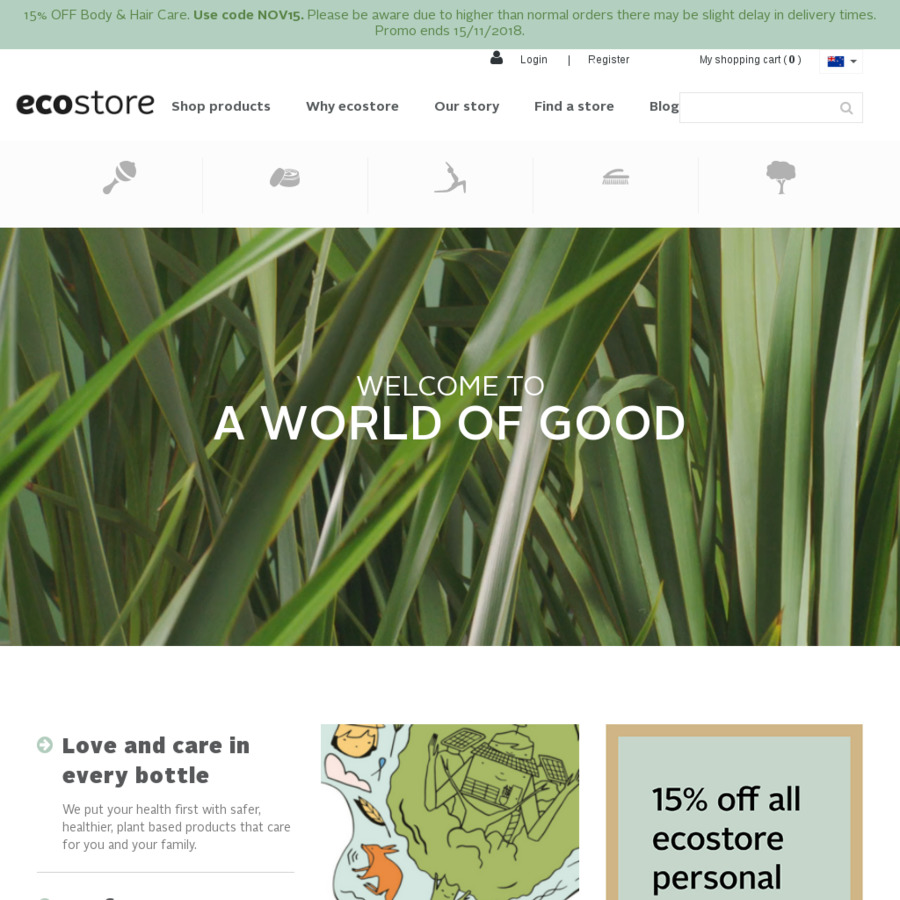 15% off All Eco Store Personal Care Range @ Eco Store - ChoiceCheapies