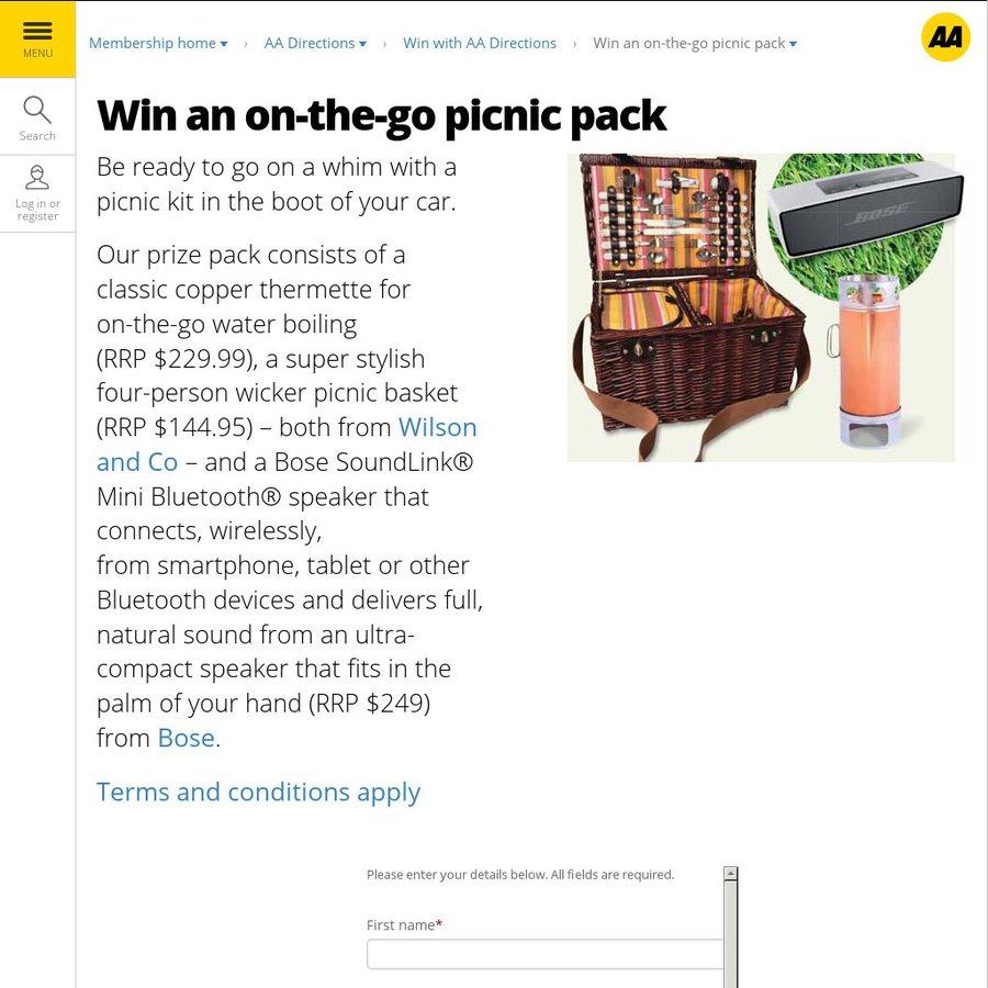 Win a Wilson & Co Copper Thermette, Picnic Basket, Bose SoundLink Mini ...