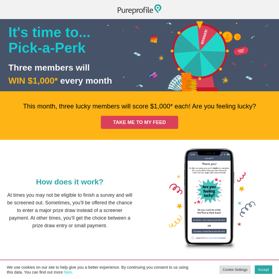 Pick a Perk and Win $1000 with Pureprofile - ChoiceCheapies Competitions