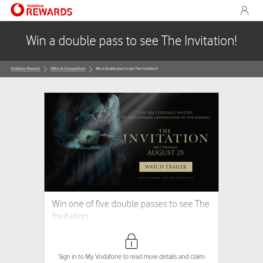 Win 1 of 5 double passes to The Invitation (film) @ Vodafone Rewards ...