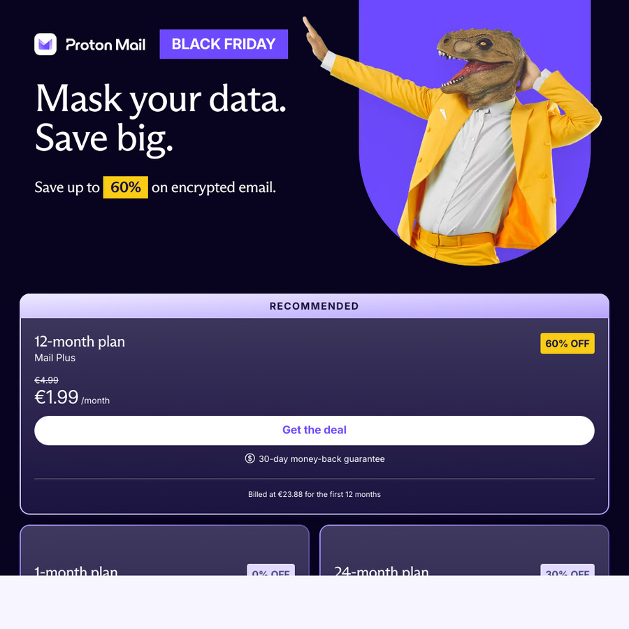 Proton Mail Plus 12 Month Plan US$23.99 (~NZ$39.40, 60% off) @ Proton ...