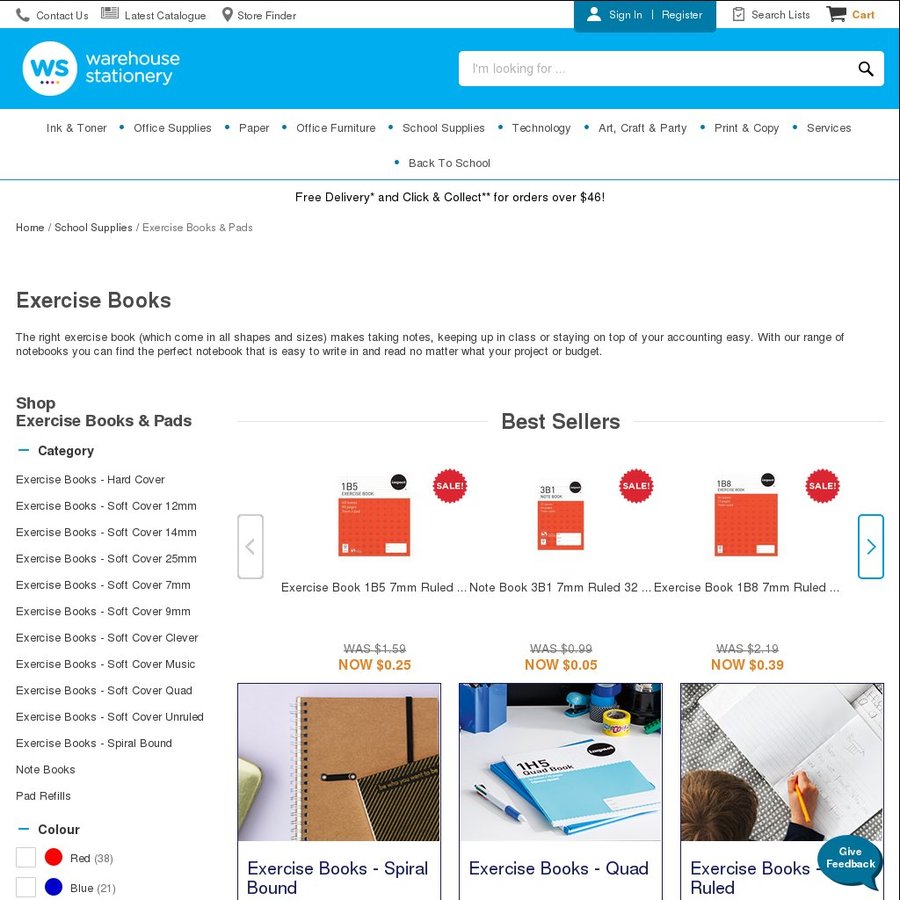 3B1 Notebook $0.05 - 1B5 Exercise Book $0.25 - 1B8 Exercise Book $0.39 ...