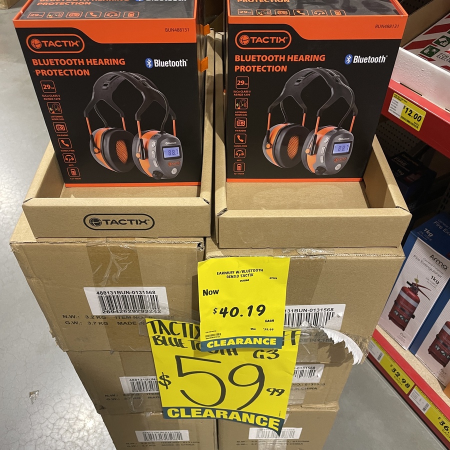 Tactix Gen 3.0 Bluetooth Ear Muffs $40.19 @ Bunnings Queenstown ...