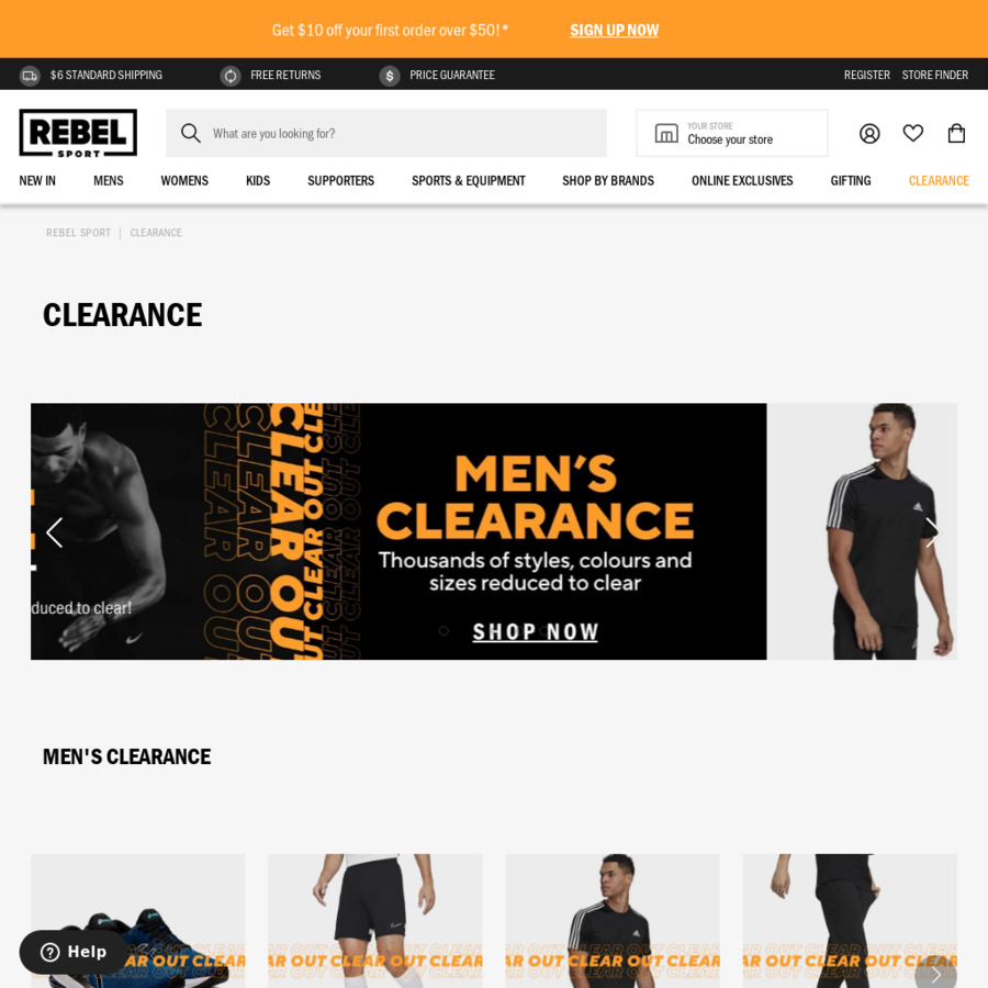 Half Price Clothing (Clearance) @ Rebel Sport - ChoiceCheapies