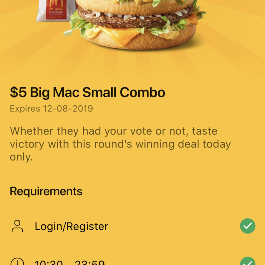 $5 Big Mac Small Combo @ McDonald's - ChoiceCheapies