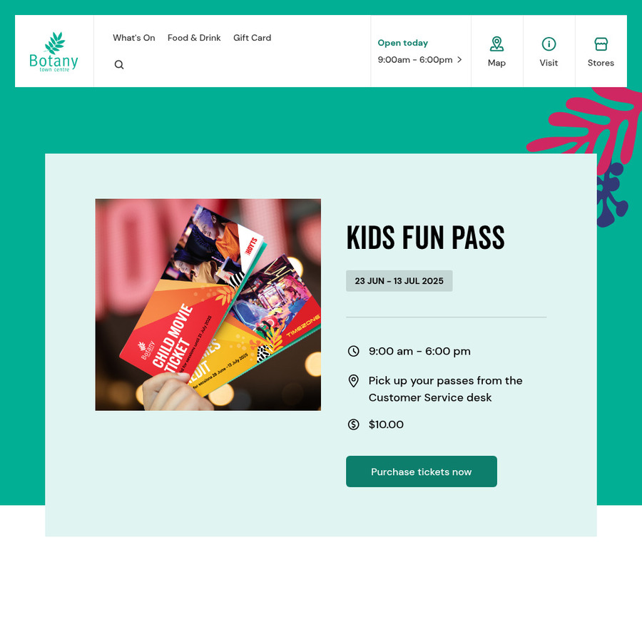 Kids Fun Pass: Hoyts Movie Ticket + $10 Timezone Credit for $10 ...