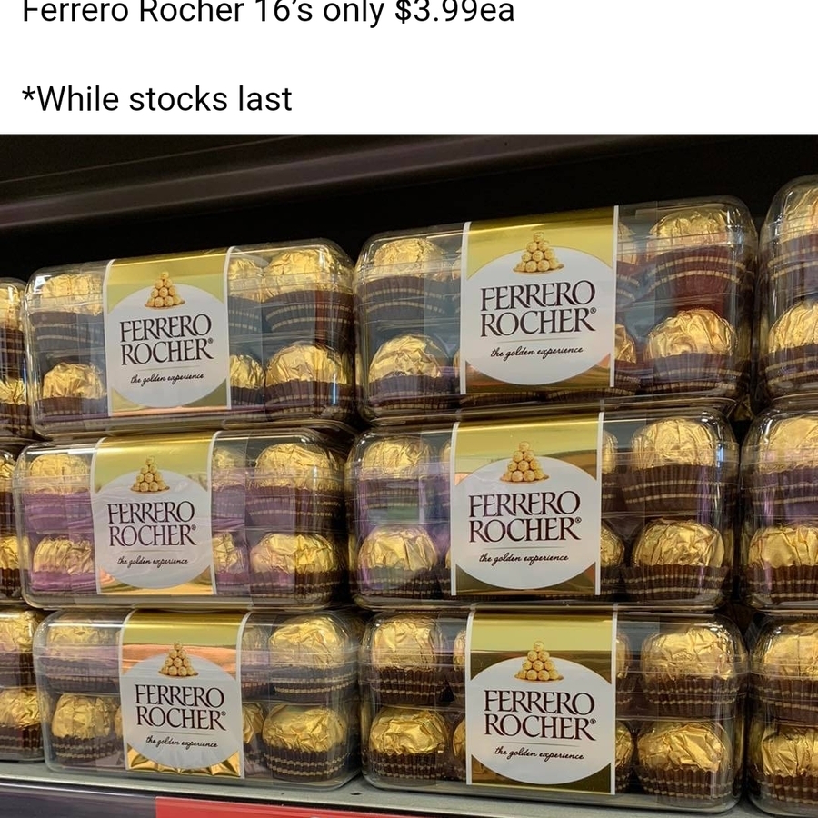 Ferrero Rocher 16 Pack $3.99 @ New World, Howick (+ Pricematch at The ...