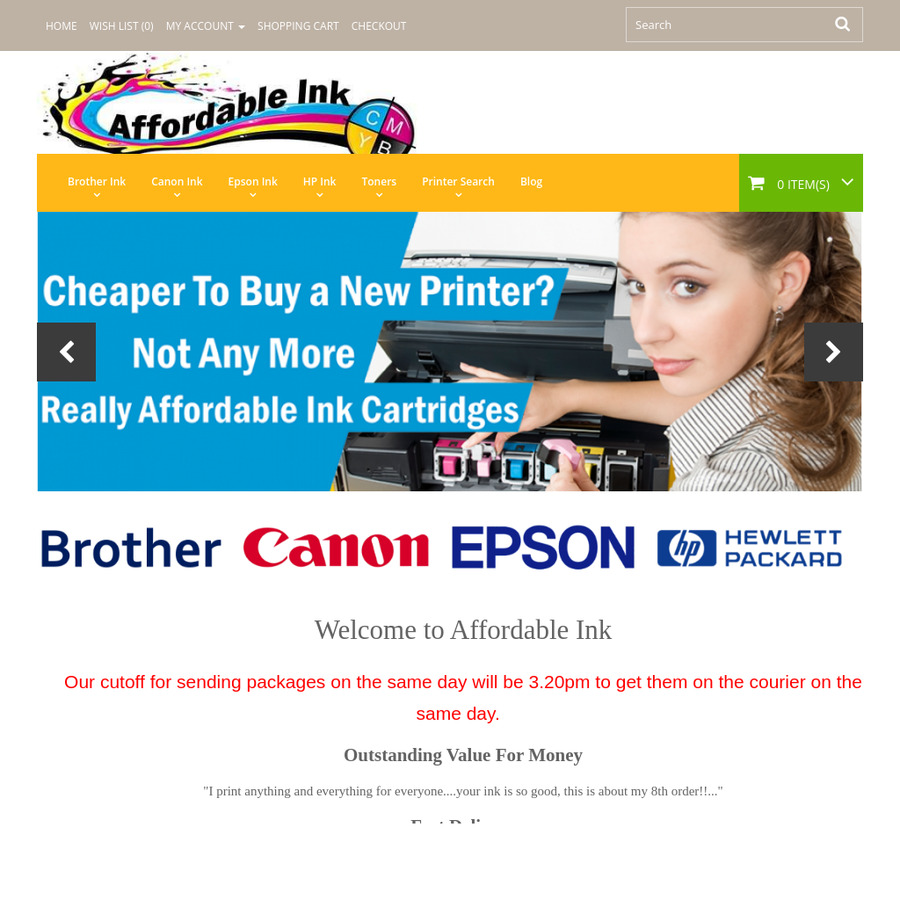 $5 off Any Generic/Genuine Printer Ink Set @ Affordable Ink ...