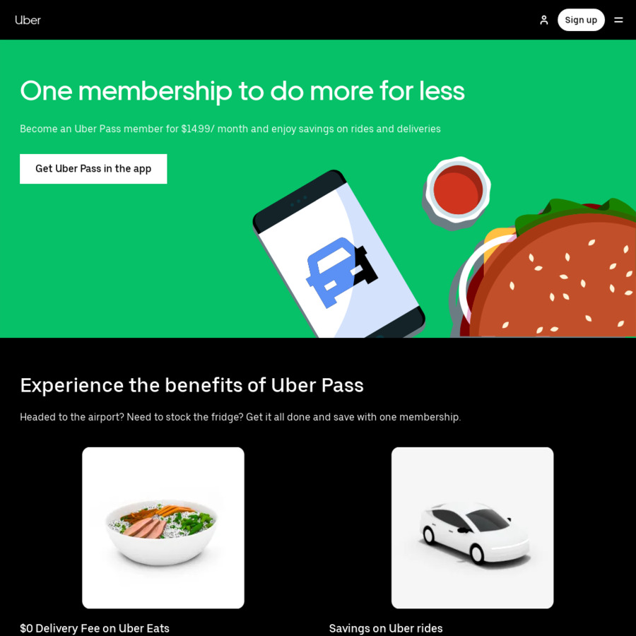 Free Delivery + More with Uber Pass (2 Week Trial) @ UberEATS ...