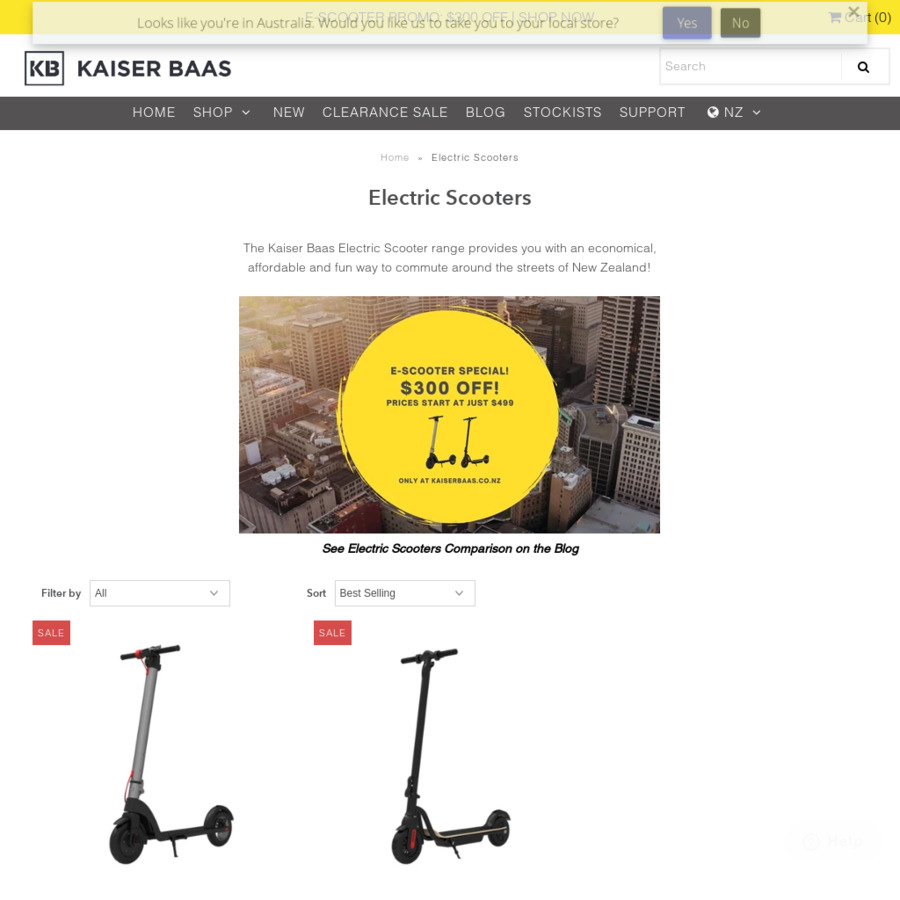 Kaiser Baas $400 off E-scooters (Revo E1 250 watt Scooter $399 ...