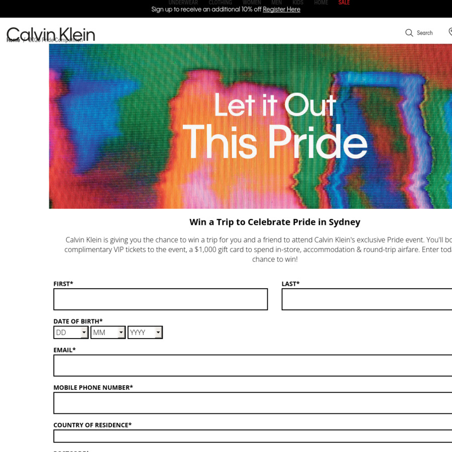 Calvin Klein - Win a Trip to Celebrate Pride in Sydney - ChoiceCheapies ...