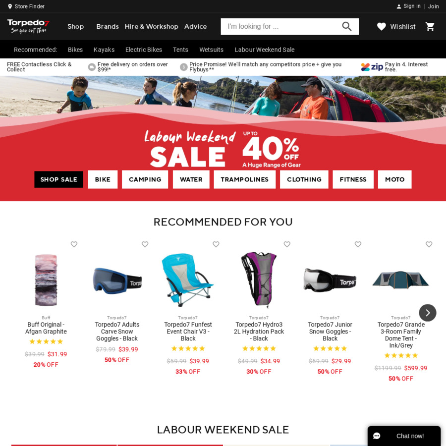 Torpedo7 - Upto 50% Off Friends and Family Sale - ChoiceCheapies