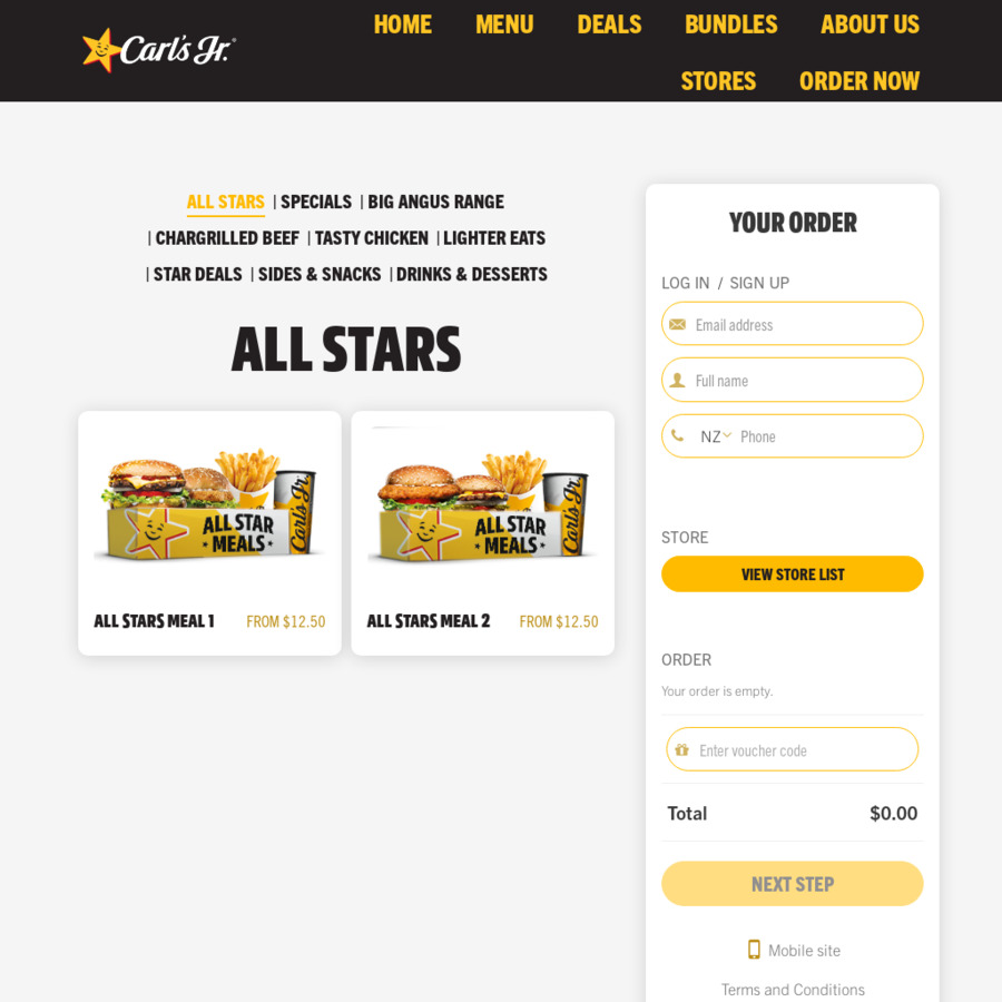 All Star Box Meal: Famous Star Burger, Value Chicken Burger, Small ...