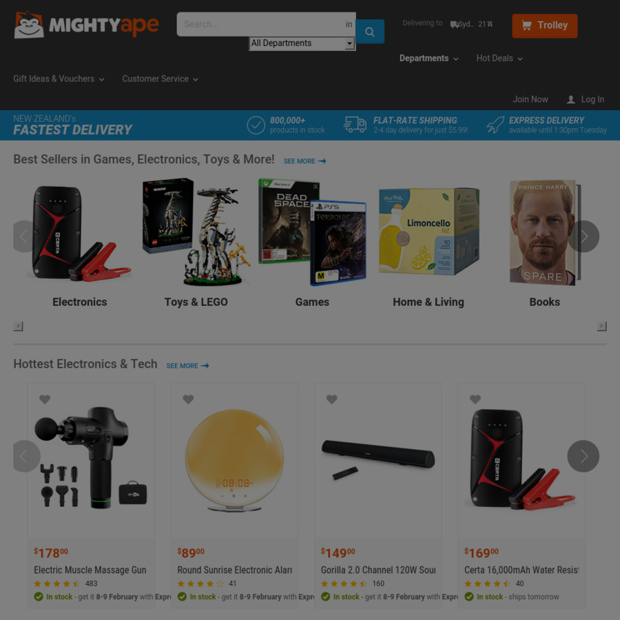 $10 off $60 Spend (Exclusions Apply) @ Mighty Ape - ChoiceCheapies