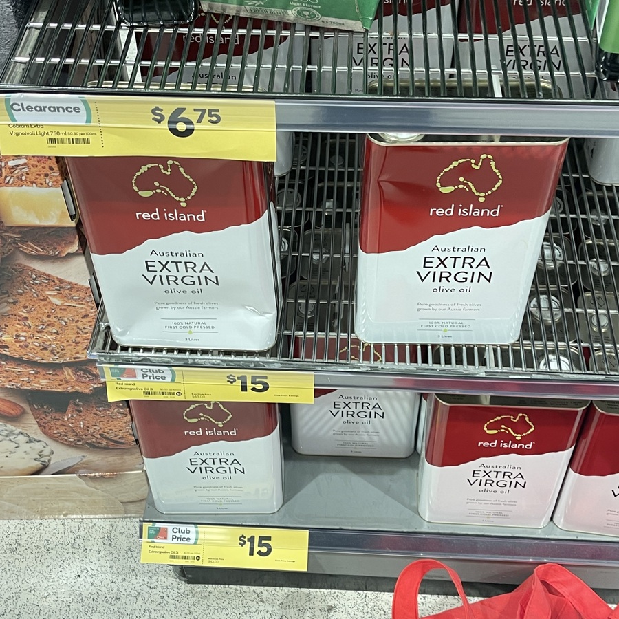 Red Island Extra Virgin Olive Oil 3L for $15 @ Countdown, Papakura ...