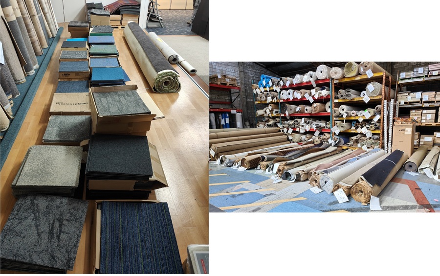 Carpet Tiles (Mostly 500x500mm) $4/m2, Broadloom Carpet 3.66mw $10/lm ...