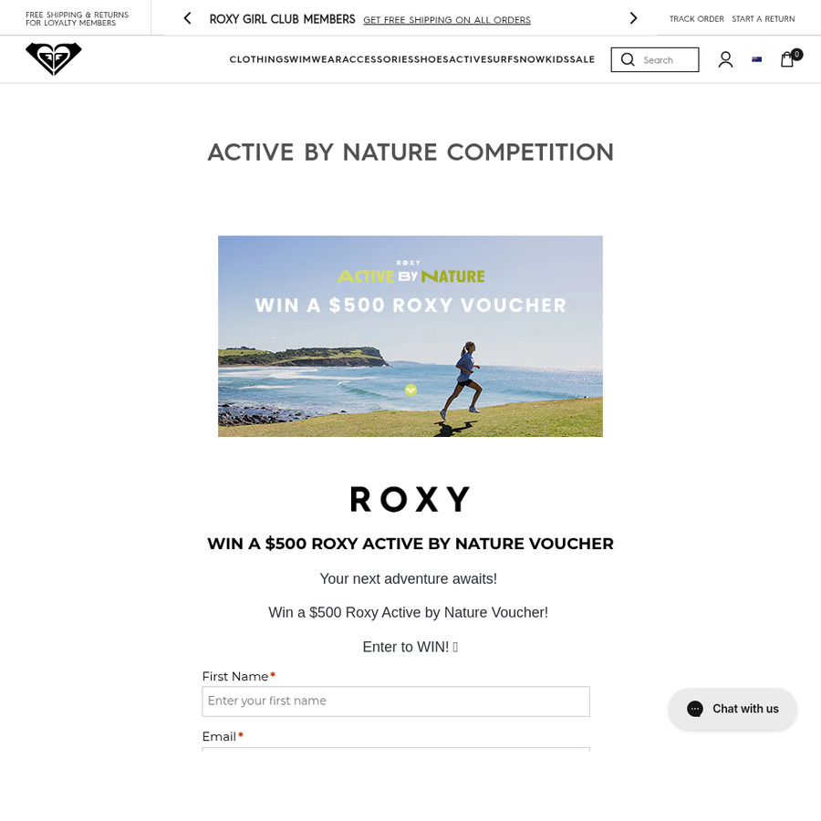 Win a $500 Roxy Active by Nature Voucher from Roxy - ChoiceCheapies ...
