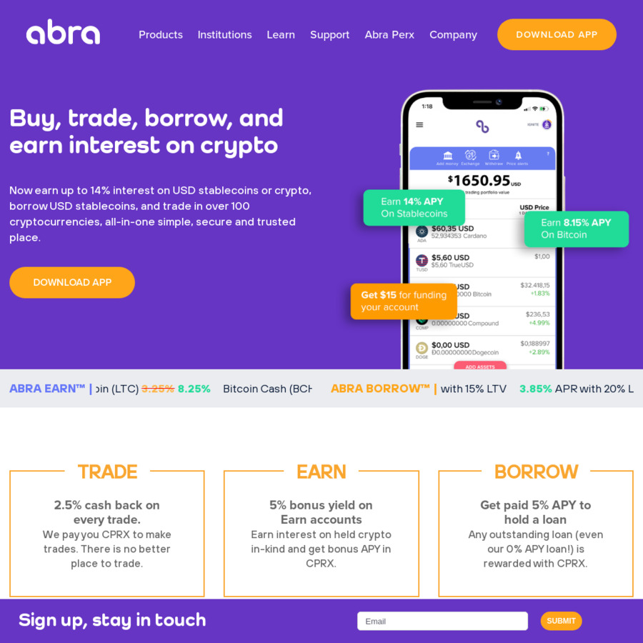Deposit $15 for 1 Month & Receive Bonus $15 at Abra Crypto Wallet ...