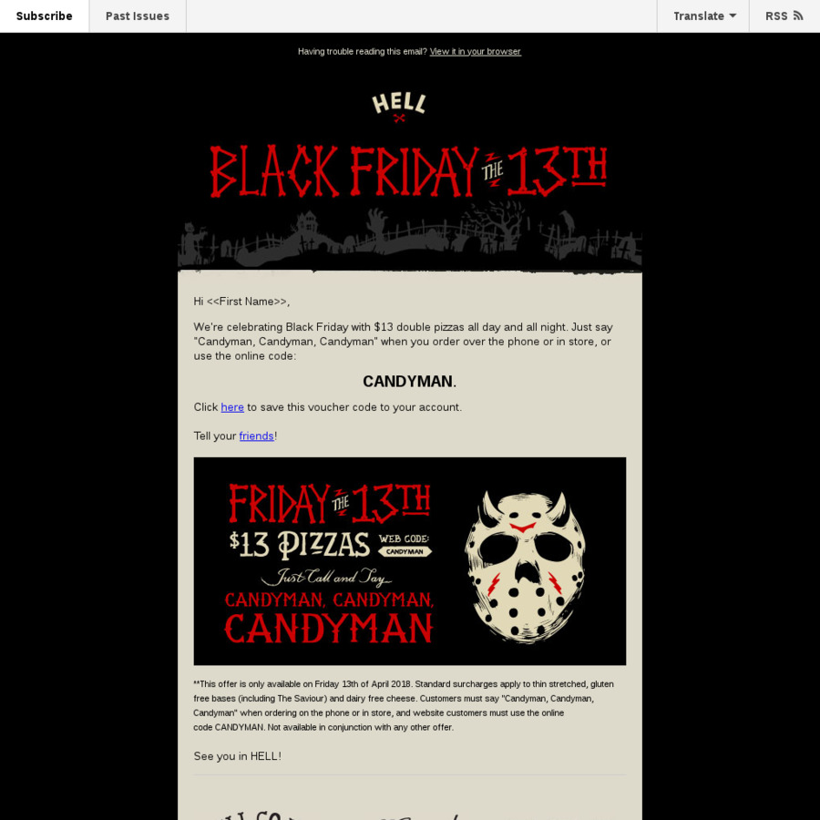 $13 Double Pizzas @ Hell Pizza - ChoiceCheapies