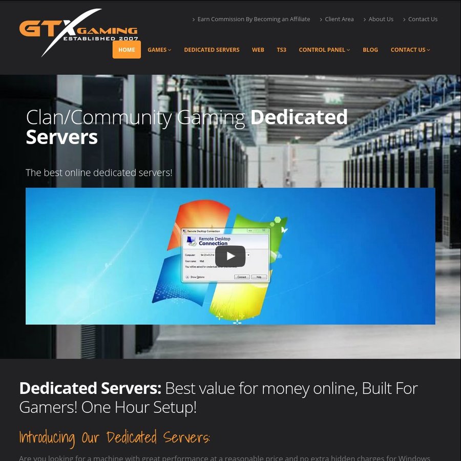 10% off Any Dedicated Server @ Gtx Gaming - ChoiceCheapies