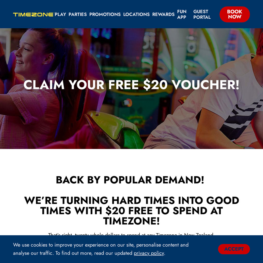 Free $20 Arcade Credit Voucher (Redeemable in-Store Only) @ Timezone ...