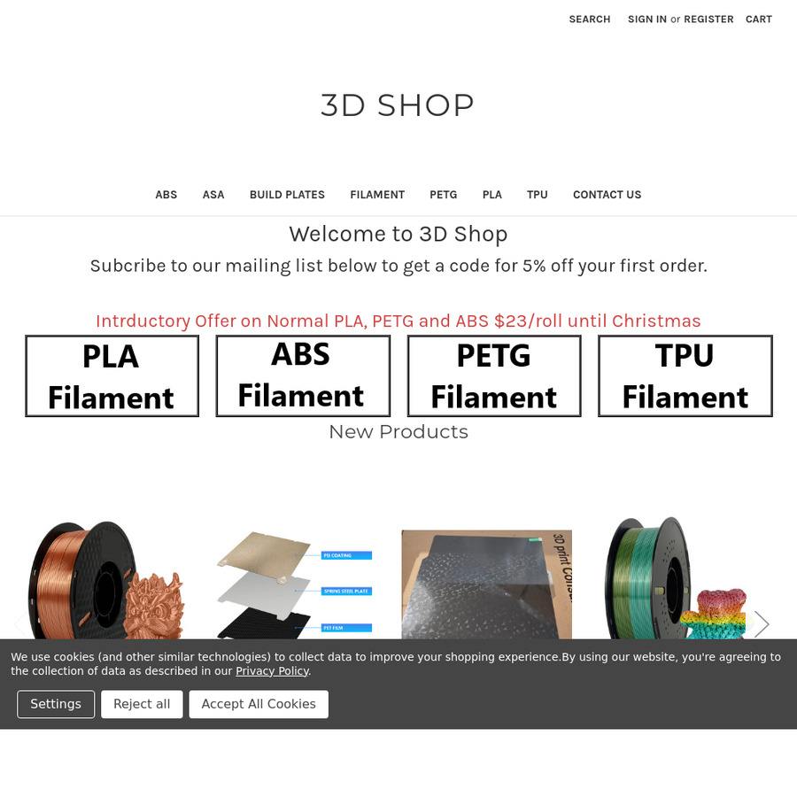 PLA/PETG/ABS Filament from $20.70 (from $19.67 with $99 Spend) + Shipping @ 3dshop.co.nz ...