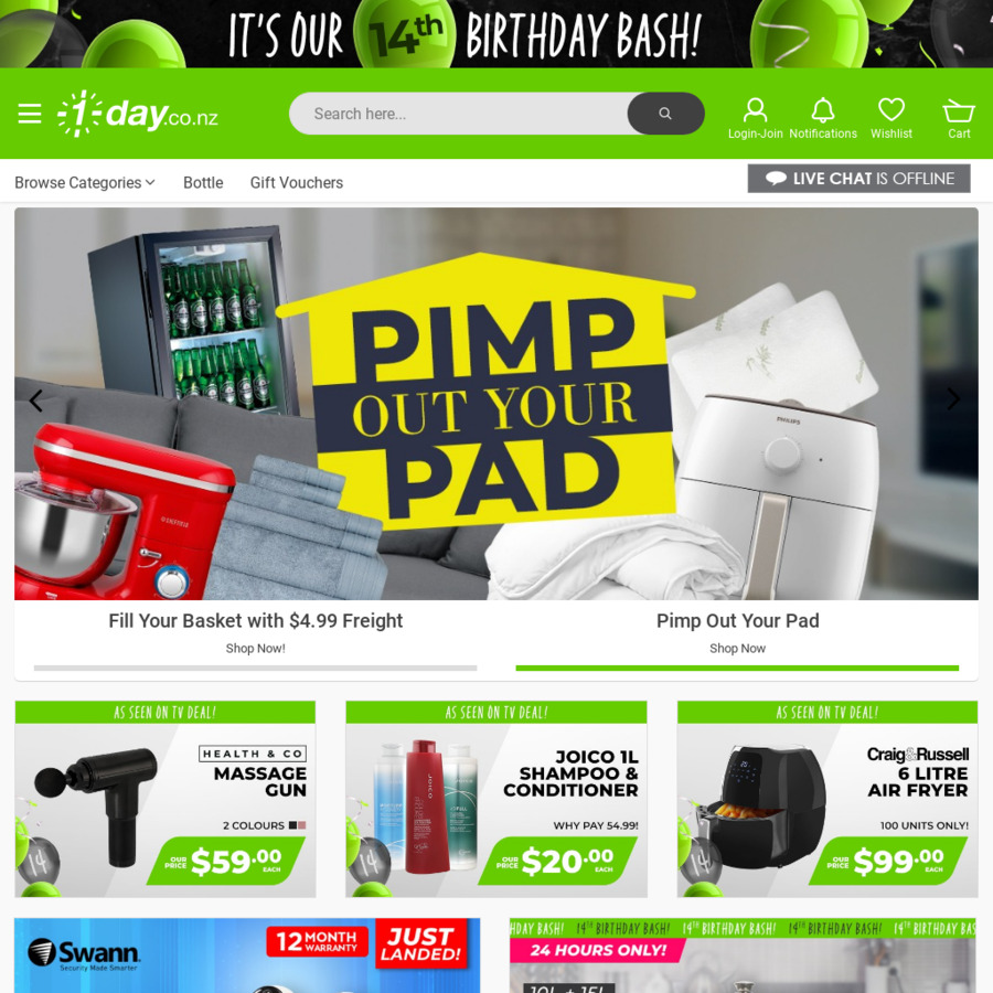 $10 off $30 Minimum Spend at 1-Day - ChoiceCheapies