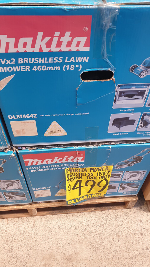 Makita DLM464Z 18Vx2 LXT Brushless 460mm (18") Lawn Mower (Tool Only ...