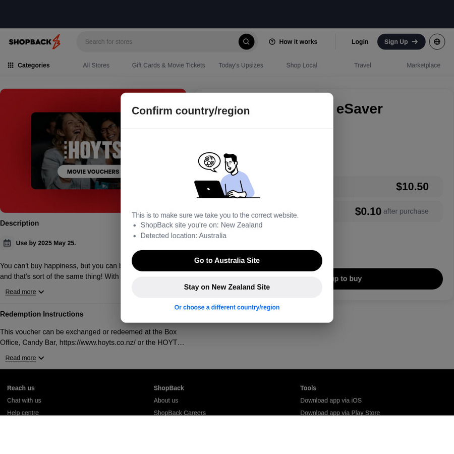 HOYTS: Adult Standard Session Movie eVoucher $10.50 (Exclusions Apply) @ ShopBack NZ ...