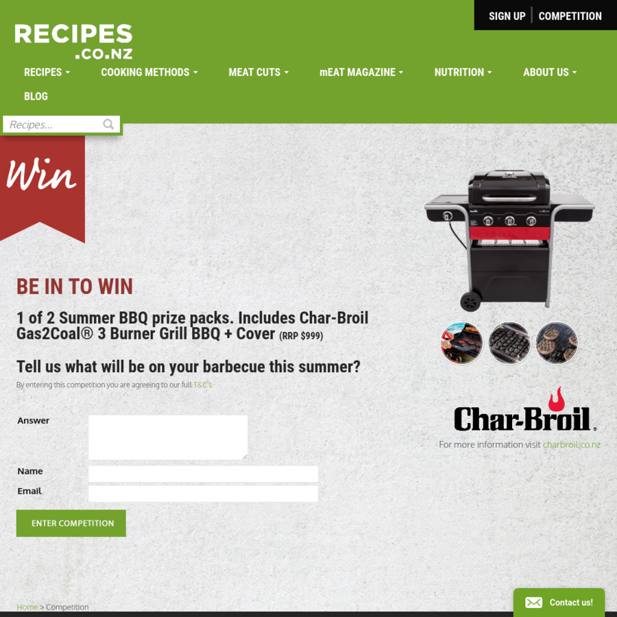 Win 1 of 2 Summer BBQ Prize Packs (Includes Char-Broil Gas2Coal® 3 ...