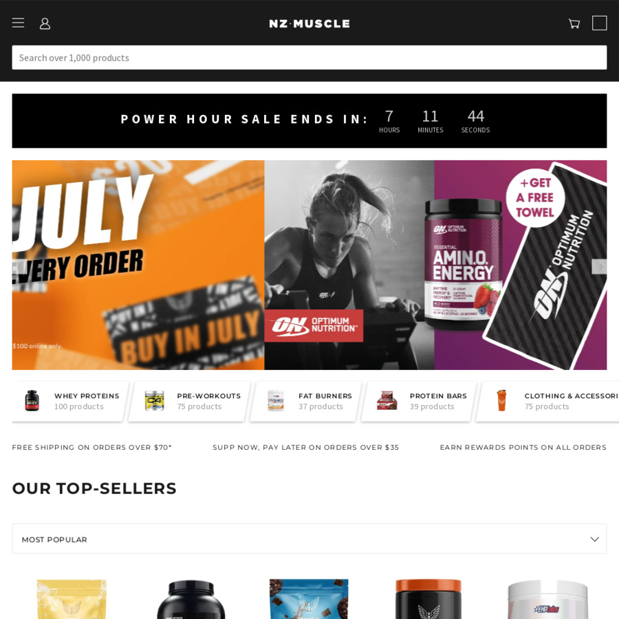 25% off Sitewide @ NZ Muscle - ChoiceCheapies