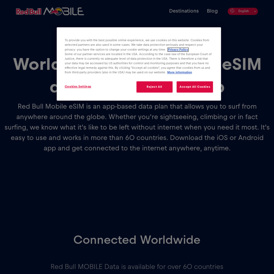 Travel eSIM with Free 1GB Data Useable in 60 Countries @ Red Bull ...