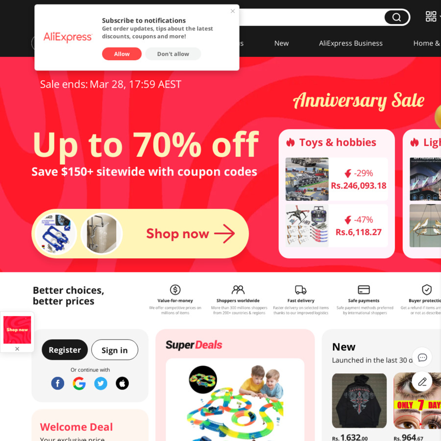 US$5 off US$39, US$10 off US$79, US$20 off US$159, US$40 off US$299, US$80 off US$499 Spend ...