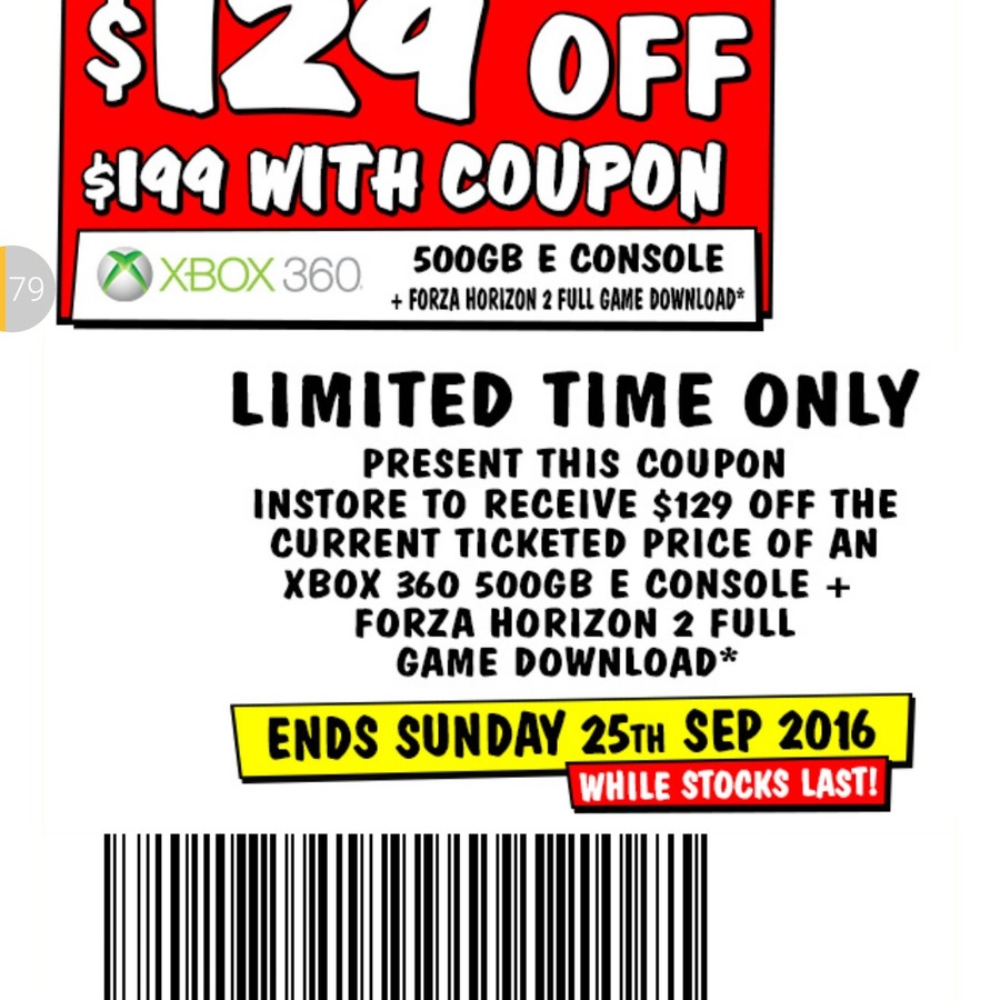 Xbox 360 500GB E Console + Forza $199 w/ Coupon @ JB Hi-Fi - ChoiceCheapies