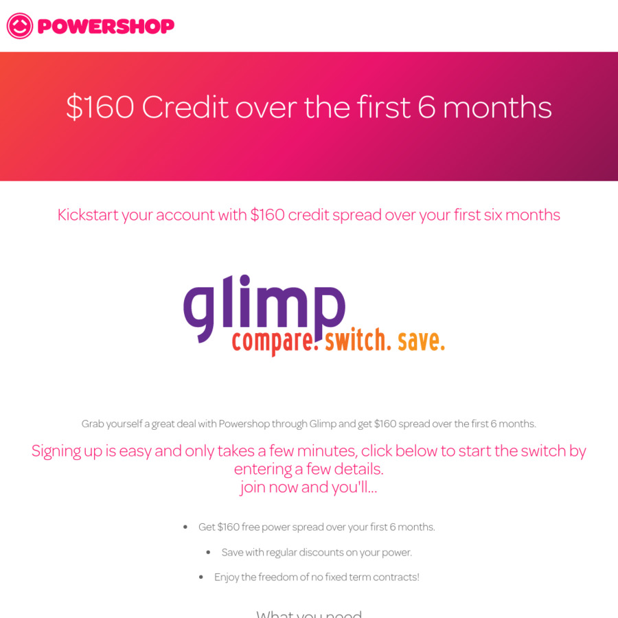 Exclusive Power Deal. Get $160 Power Credit over The First 6 Months ...