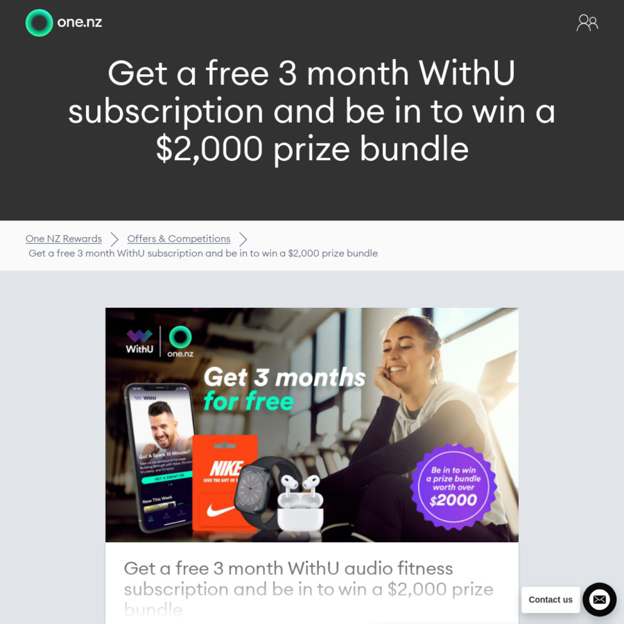 Claim Free WithU Subscription & Download App to be in to Win an Apple ...