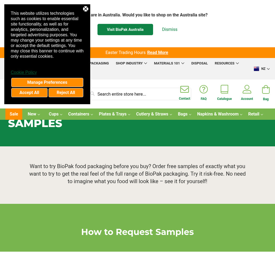 Sustainable Food Packaging Samples (Excludes Retail Range) $0 Delivered ...