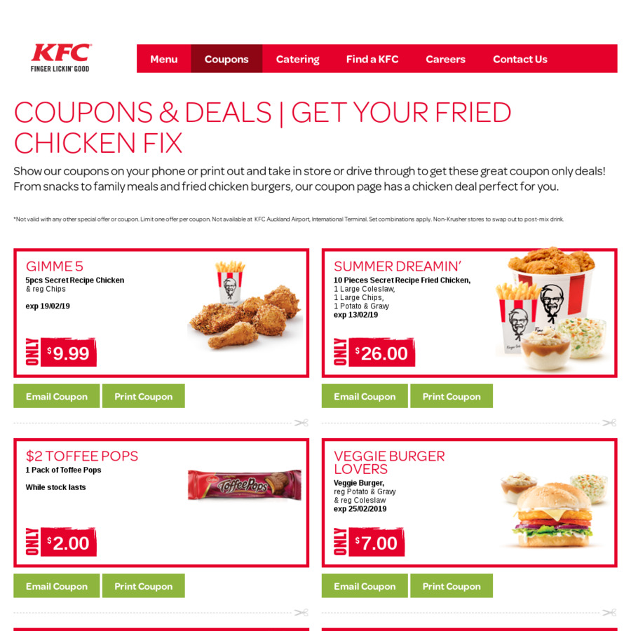 Gimmie 5 Is Back - 5 Pieces of Chicken + Reg Chips for $9.99 @ KFC ...